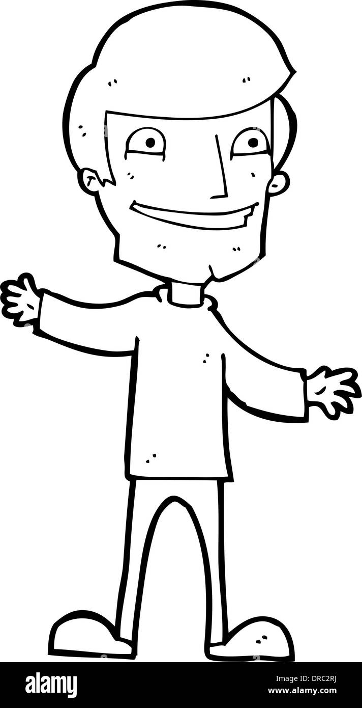 cartoon grinning man Stock Vector Image & Art - Alamy