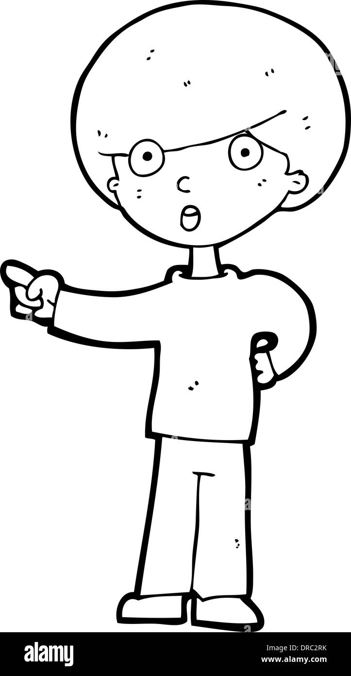 cartoon pointing boy Stock Vector Image & Art - Alamy