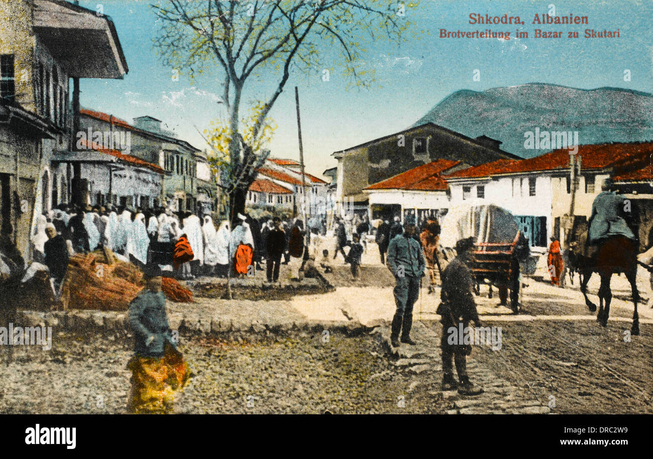 Queue for Bread, Shkoder, Albania Stock Photo - Alamy