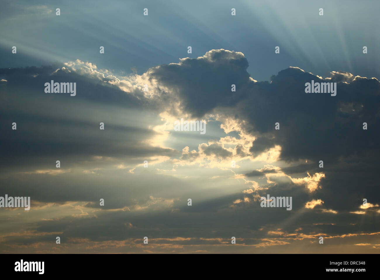 Back lit clouds in the sky, Cape Town, South Africa Stock Photo - Alamy