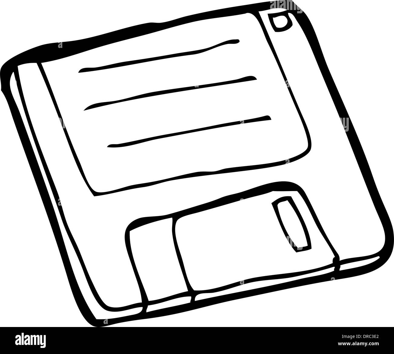 Cartoon old computer disk Black and White Stock Photos & Images - Alamy