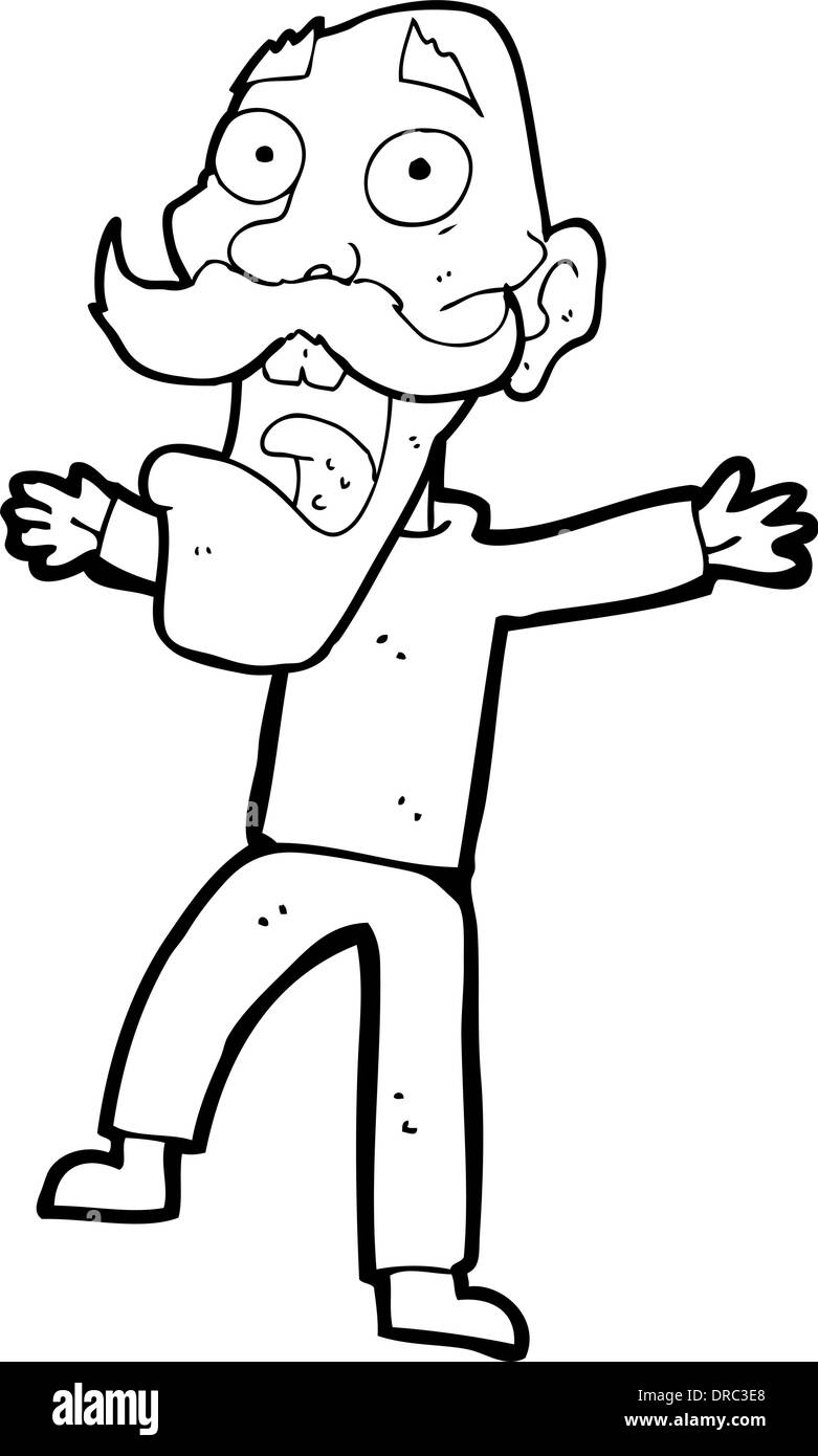 Old Man Cartoon Sketch