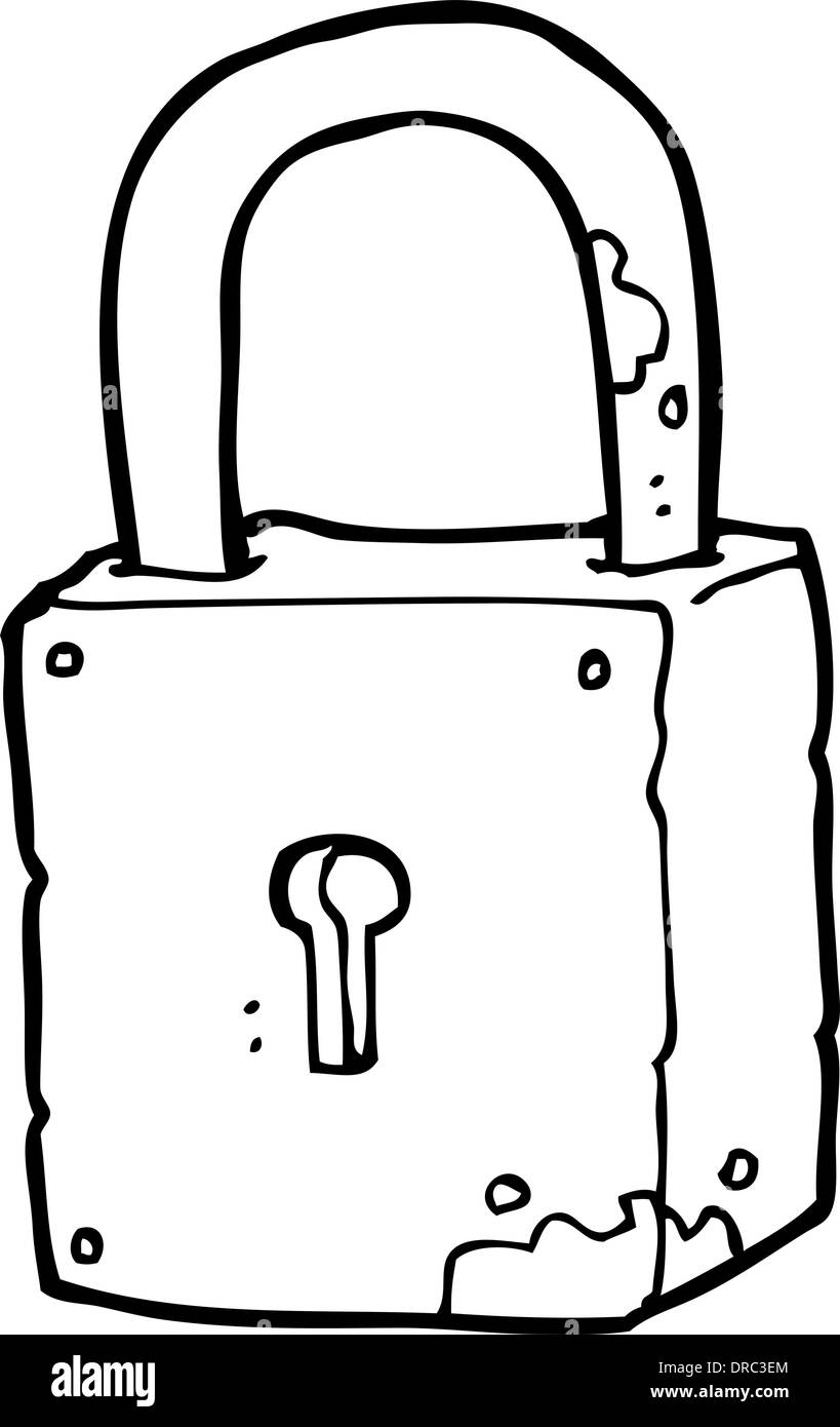 cartoon rusty lock Stock Vector Image & Art - Alamy
