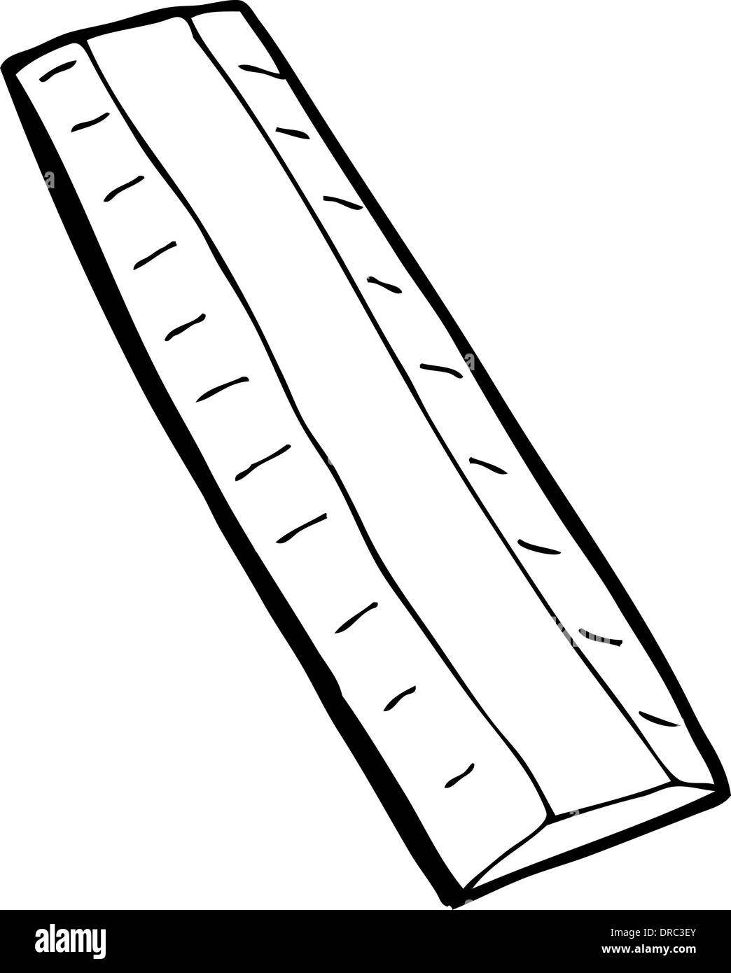 Cartoon wooden ruler Black and White Stock Photos & Images - Alamy