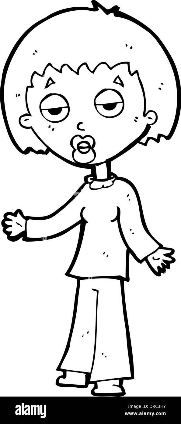 Vector illustration exhausted cartoon Black and White Stock Photos ...