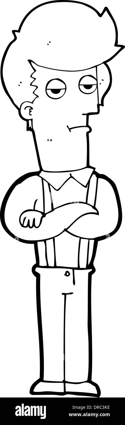 cartoon bored man Stock Vector Image & Art - Alamy