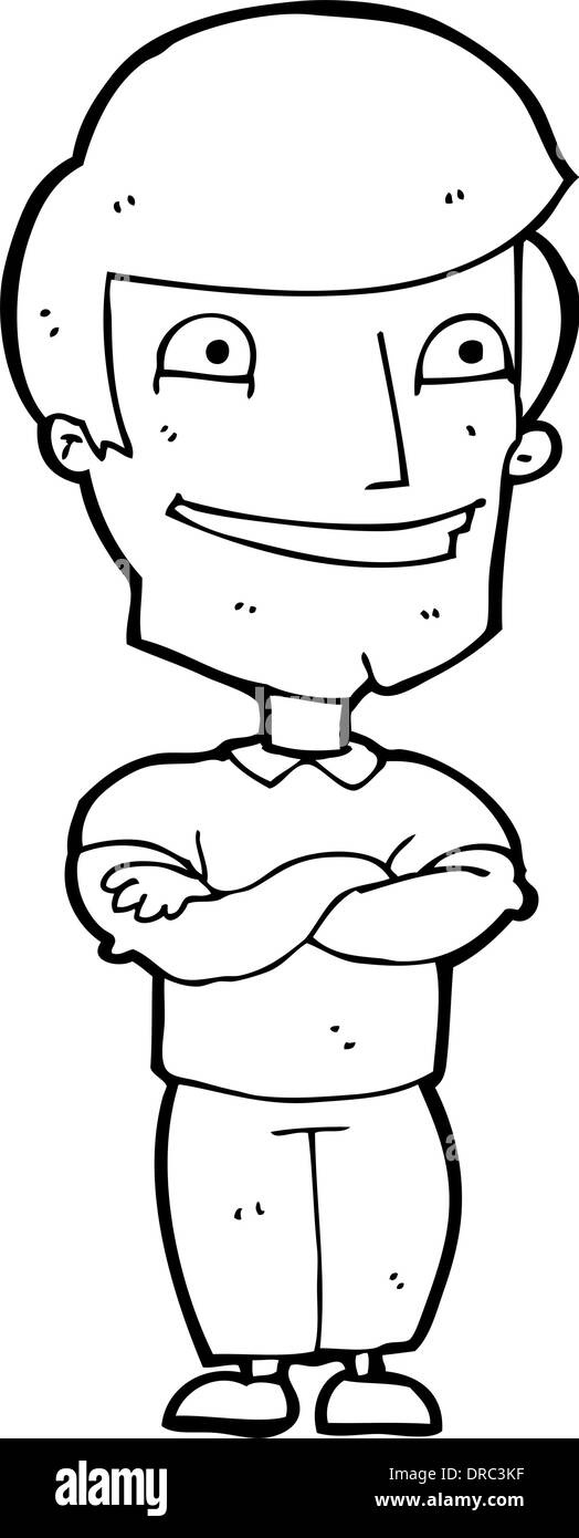 cartoon grinning man Stock Vector Image & Art - Alamy