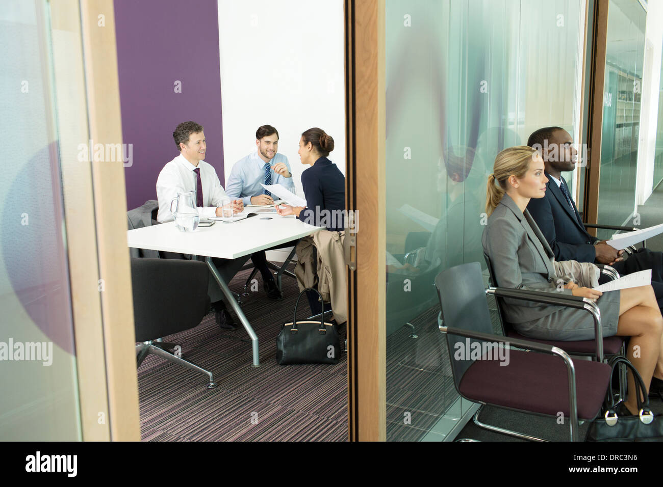 Business people talking in meeting Stock Photo - Alamy
