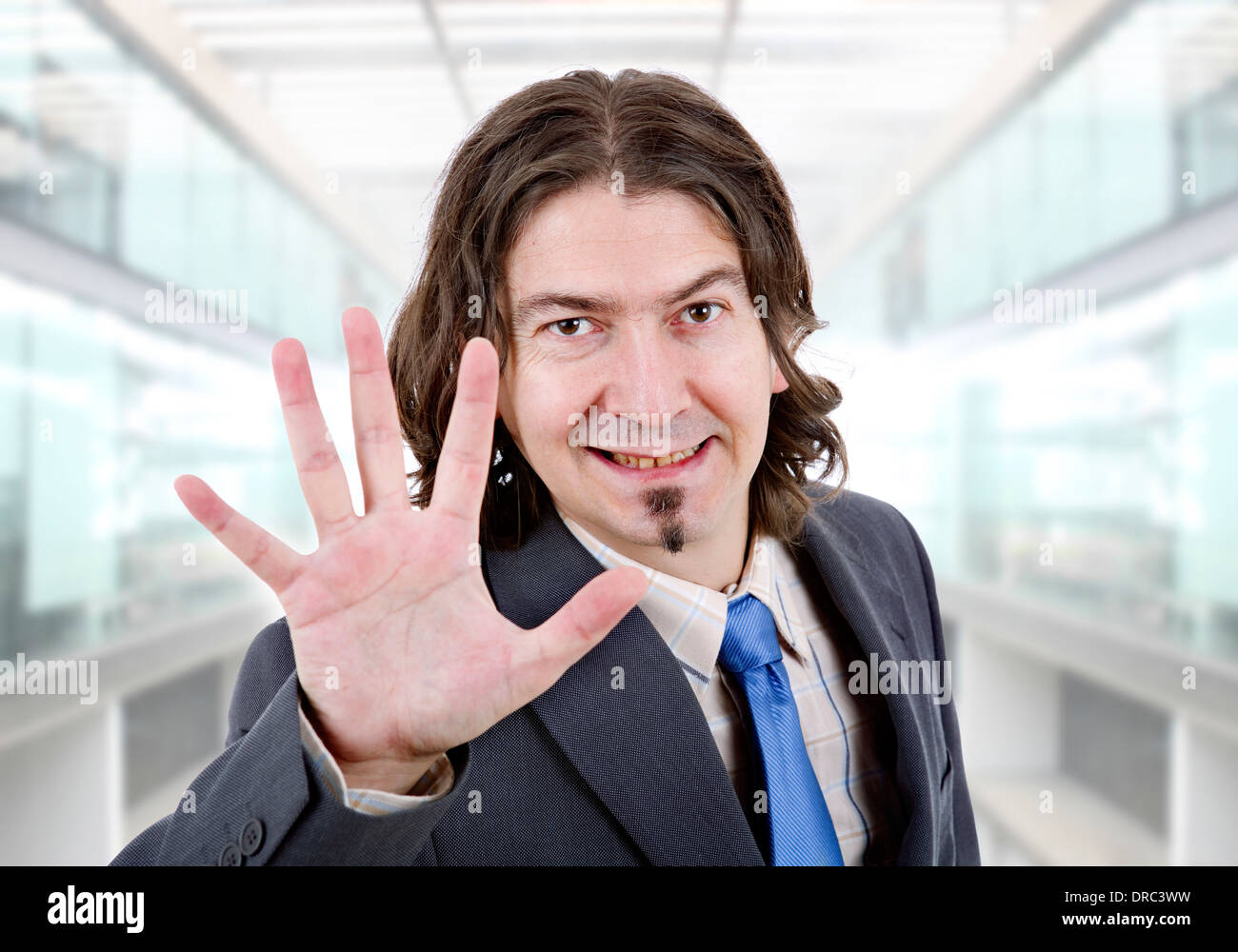 business man making stop a the office Stock Photo - Alamy