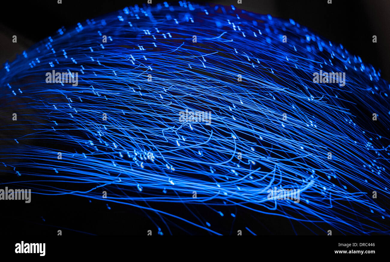 Light from fiber optic swirl hi-res stock photography and images - Alamy