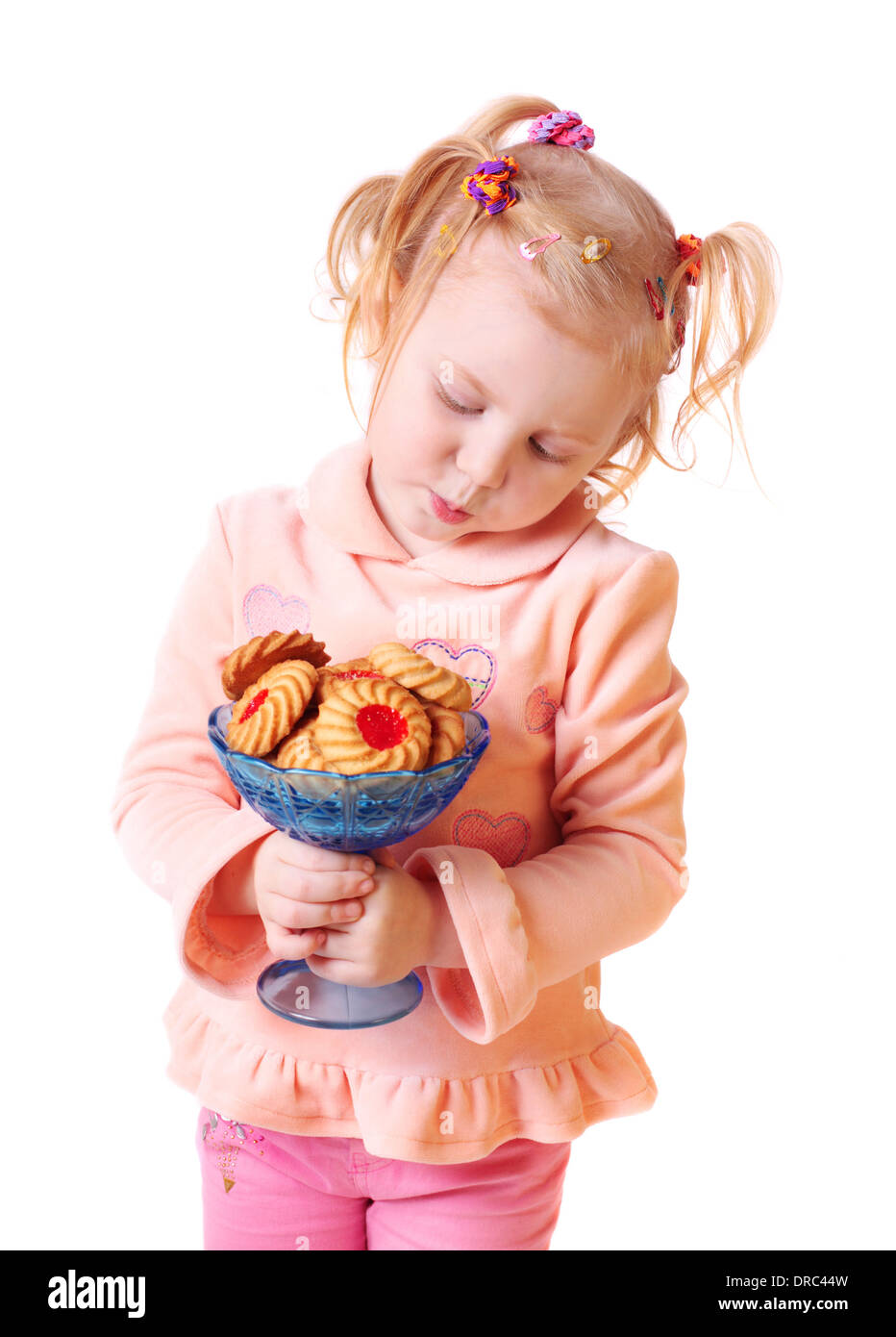 girl eating cookies Stock Photo - Alamy