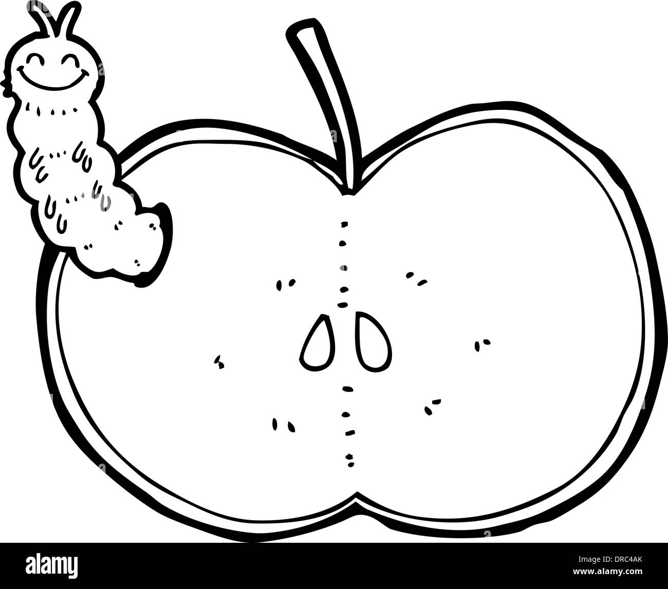 cartoon bug eating apple Stock Vector Image & Art - Alamy