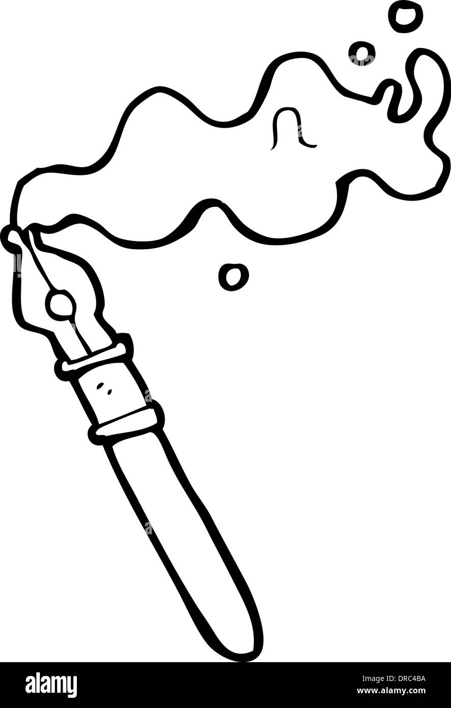 Fountain pen leaking ink Black and White Stock Photos & Images - Alamy