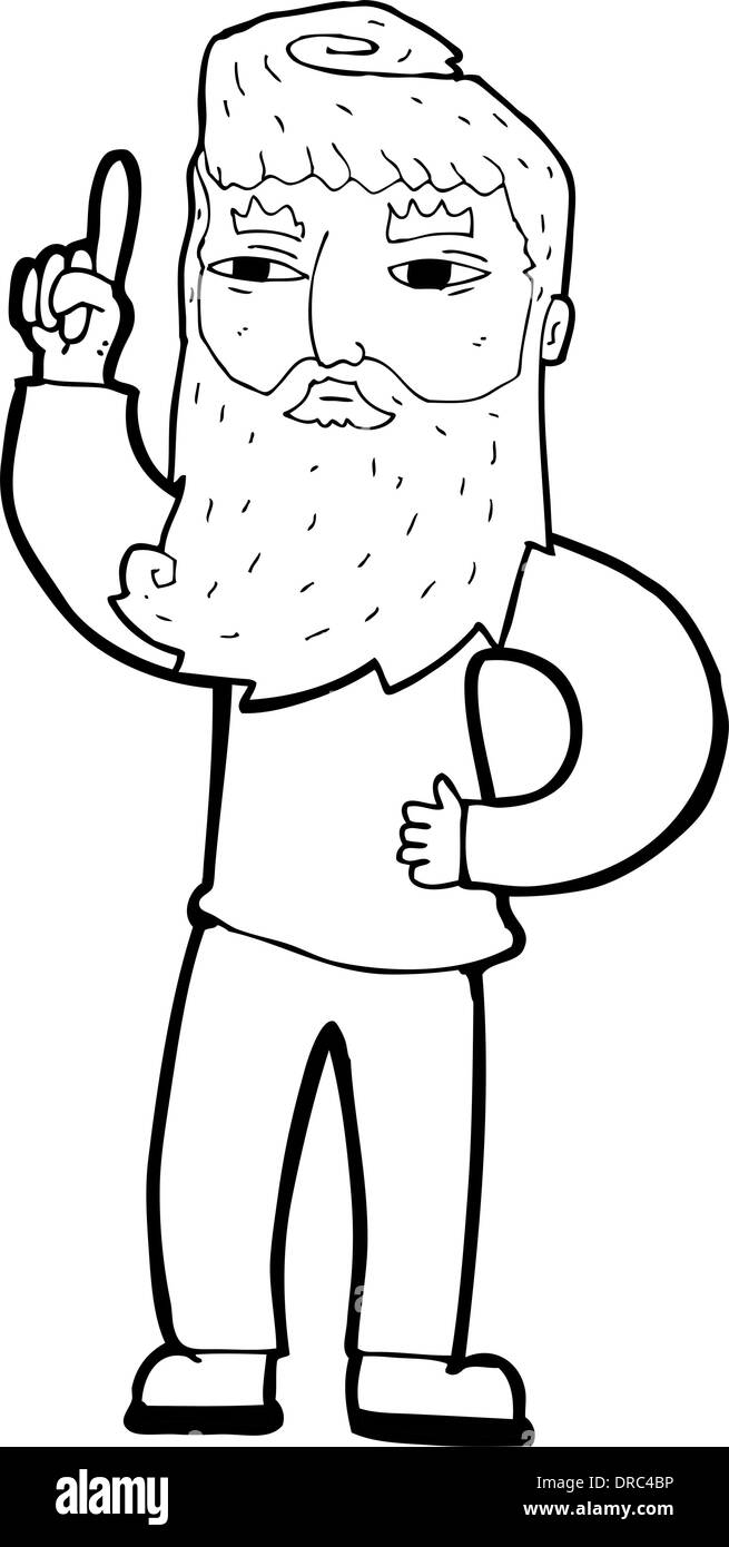 Cartoon man explaining Black and White Stock Photos & Images - Alamy
