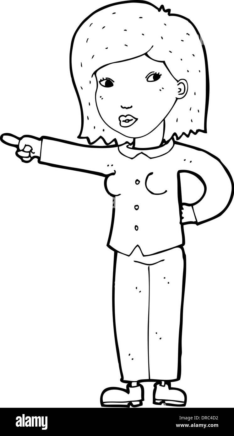 cartoon woman pointing Stock Vector Image & Art - Alamy