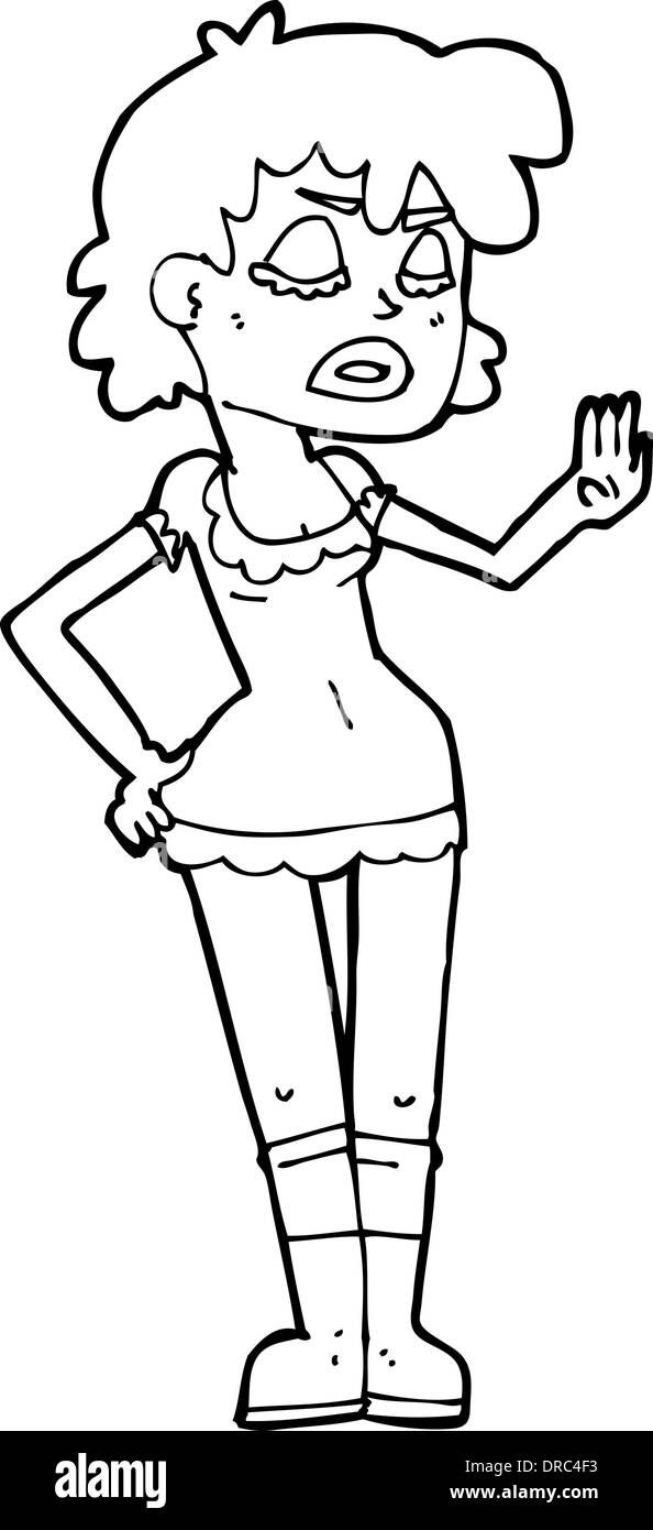 cartoon woman making dismissive gesture Stock Vector Image & Art - Alamy