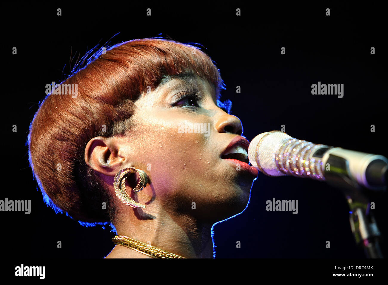 Estelle performs live on stage at a free concert organised as part of the ATP Vegeta Croatia ...