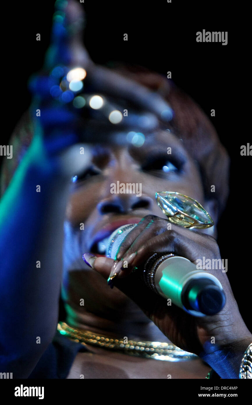 Estelle performs live on stage at a free concert organised as part of the ATP Vegeta Croatia ...