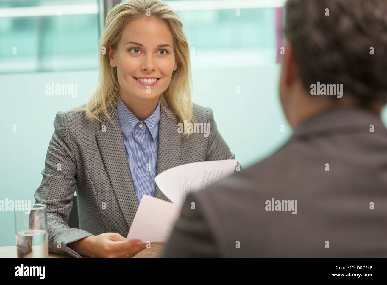 Over shoulder view young business hi-res stock photography and images ...