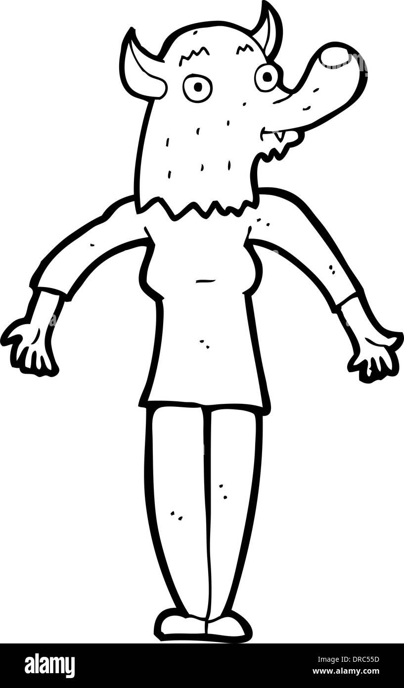cartoon werewolf woman Stock Vector Image & Art - Alamy