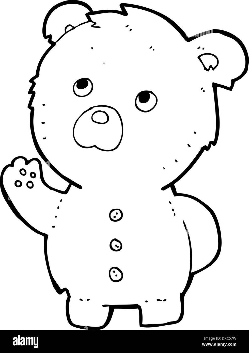 cartoon waving teddy bear Stock Vector Image & Art - Alamy