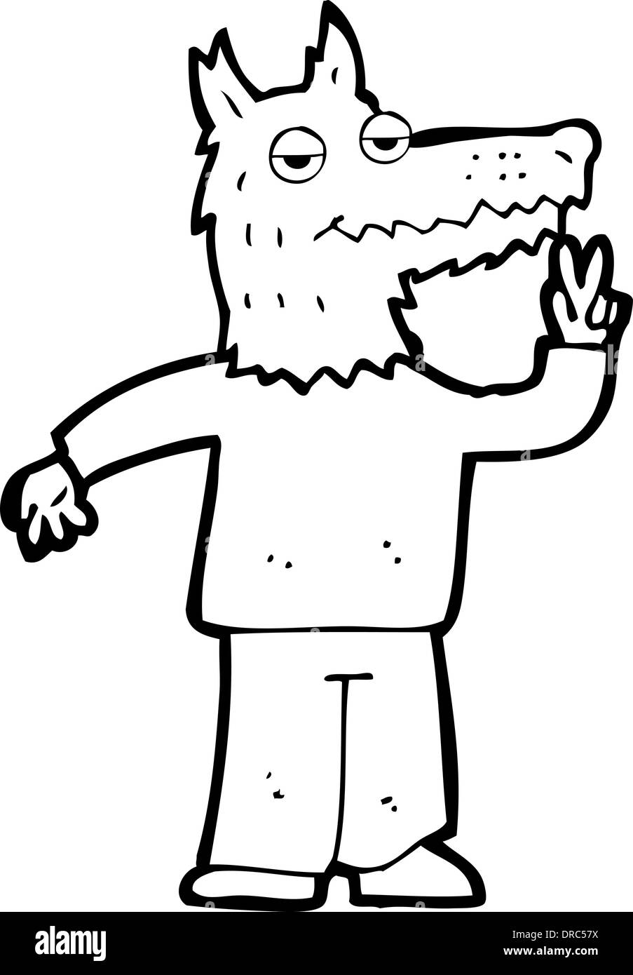 cartoon happy wolf man Stock Vector Image & Art - Alamy