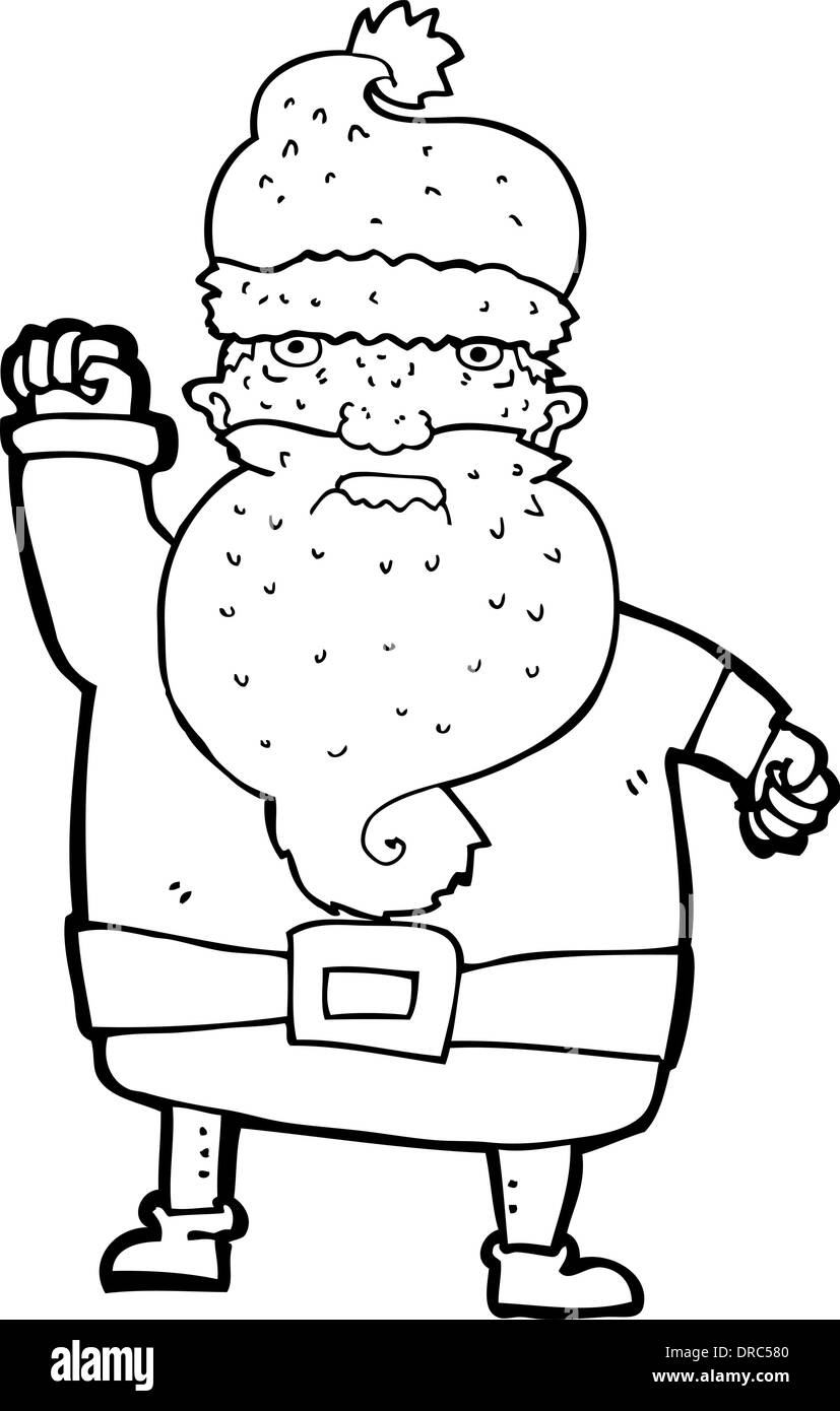cartoon angry santa claus Stock Vector Image & Art - Alamy