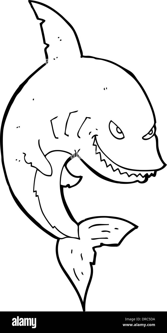 How To Draw A Funny Cartoon Shark