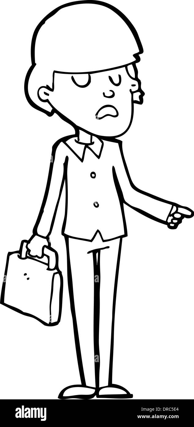 cartoon arrogant businessman pointing Stock Vector Image & Art - Alamy