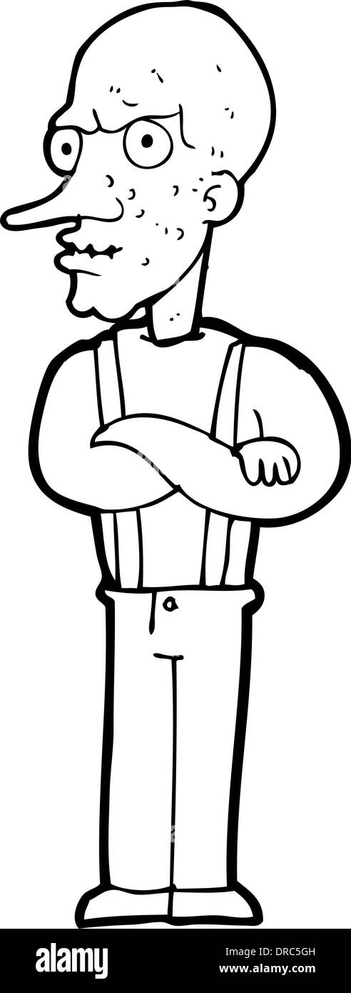 cartoon mean old man Stock Vector Image & Art - Alamy