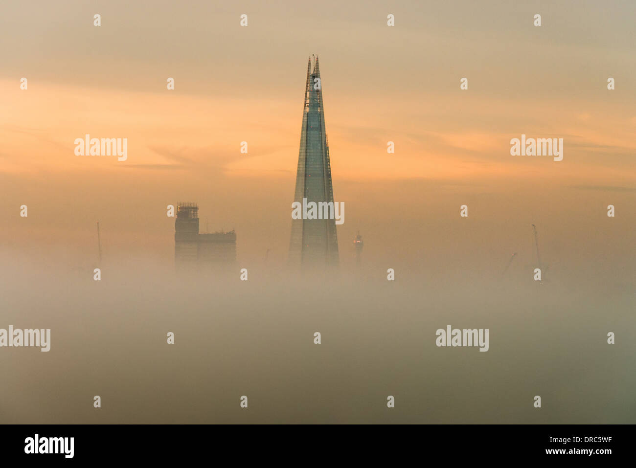Thick fog covered London Stock Photo - Alamy