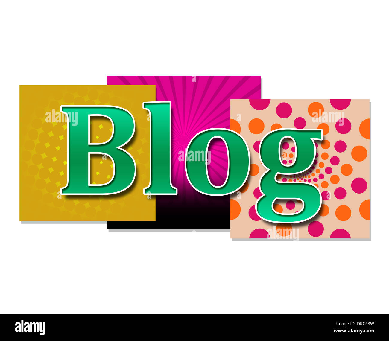 Blog Text with various background Stock Photo - Alamy