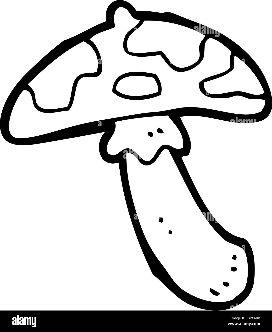 Cartoon poisonous toadstool Black and White Stock Photos & Images - Alamy