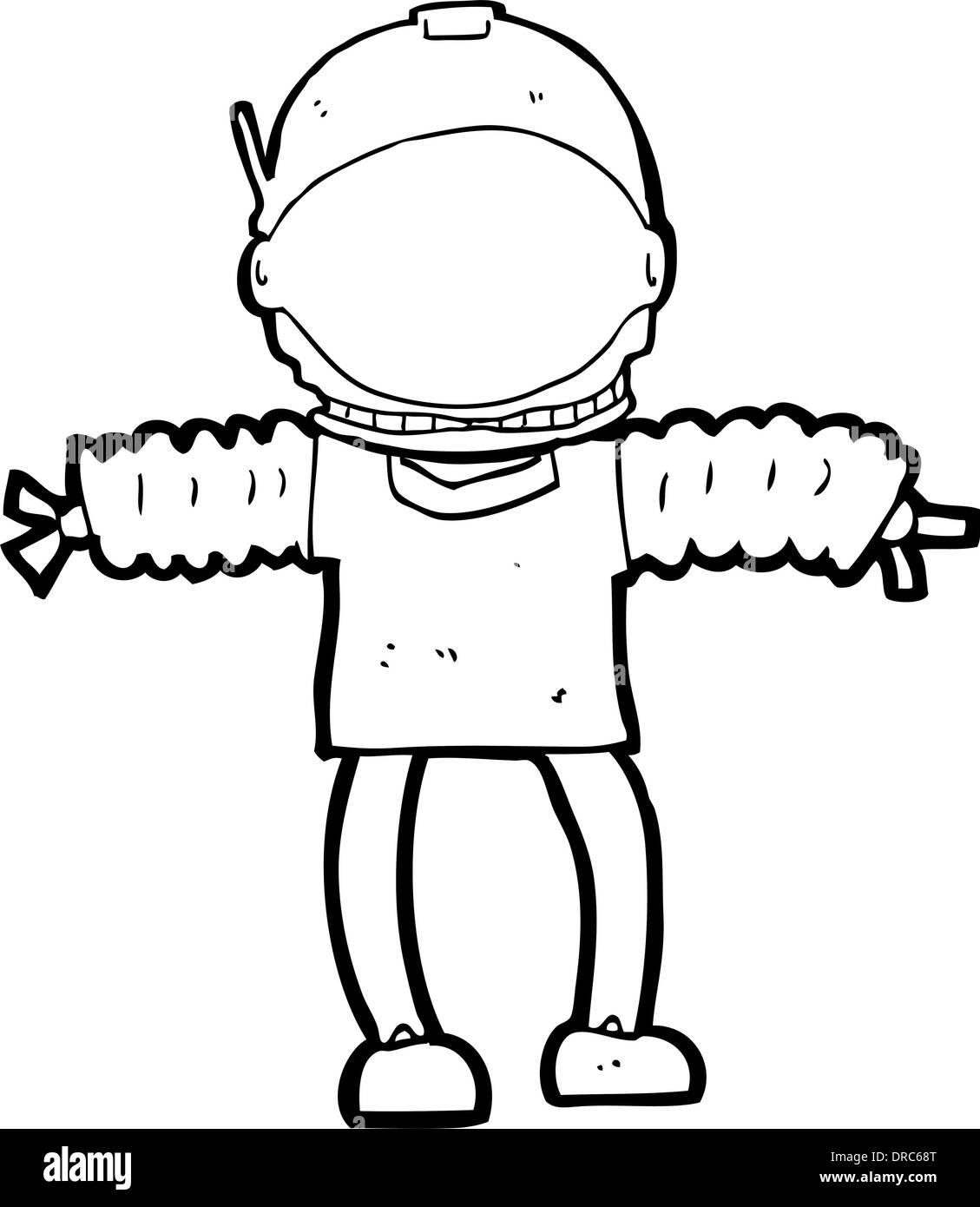 Astronaut doodle spaceman drawing Black and White Stock Photos & Images ...