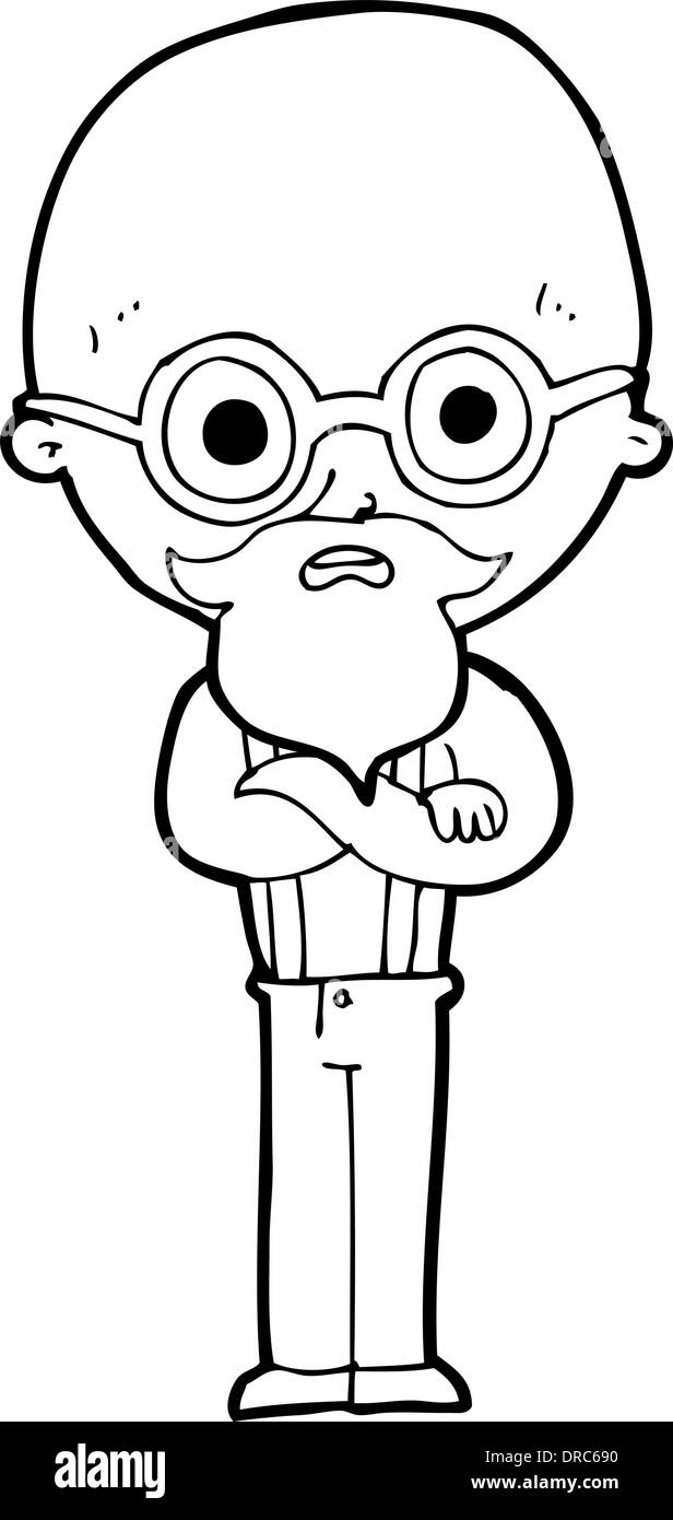 Simple Old Man Drawing Cartoon