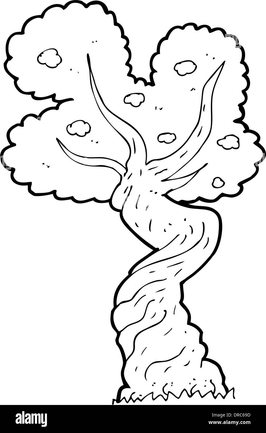 cartoon twisted old tree Stock Vector Image & Art - Alamy