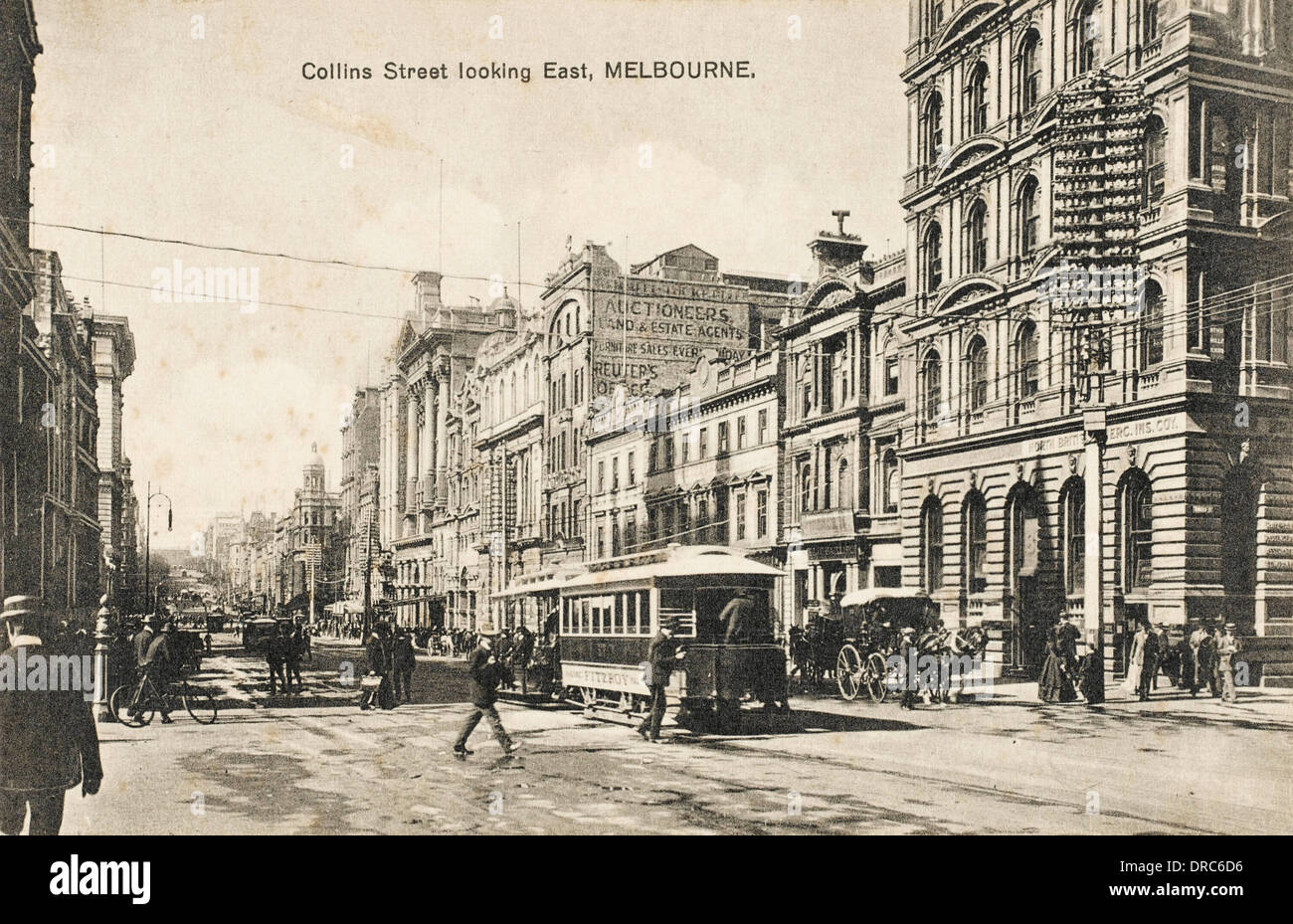 Collins Street, Melbourne, Australia û looking East Stock Photo - Alamy