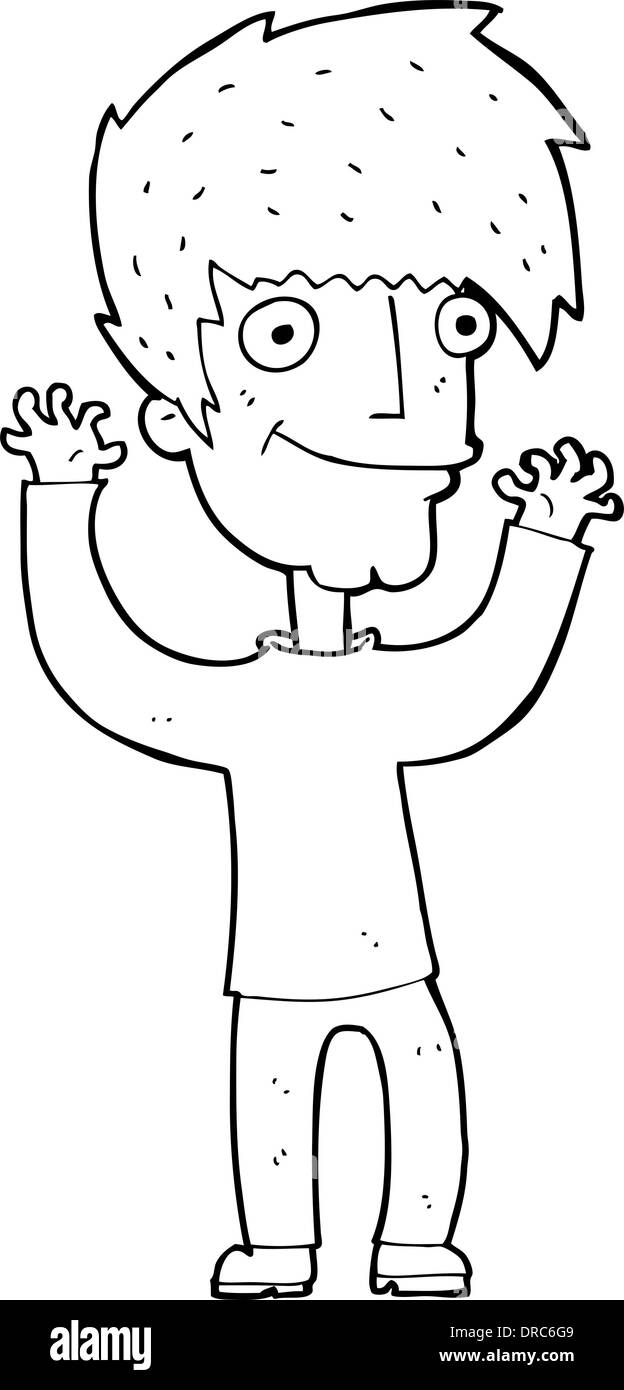 cartoon man waving arms Stock Vector Image & Art - Alamy