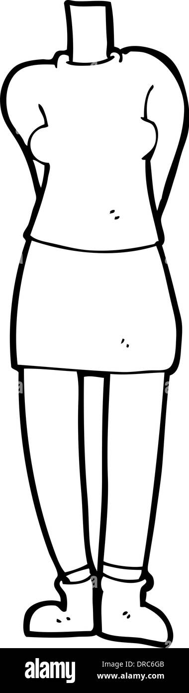 cartoon female body (mix and match cartoons or add own photos Stock ...