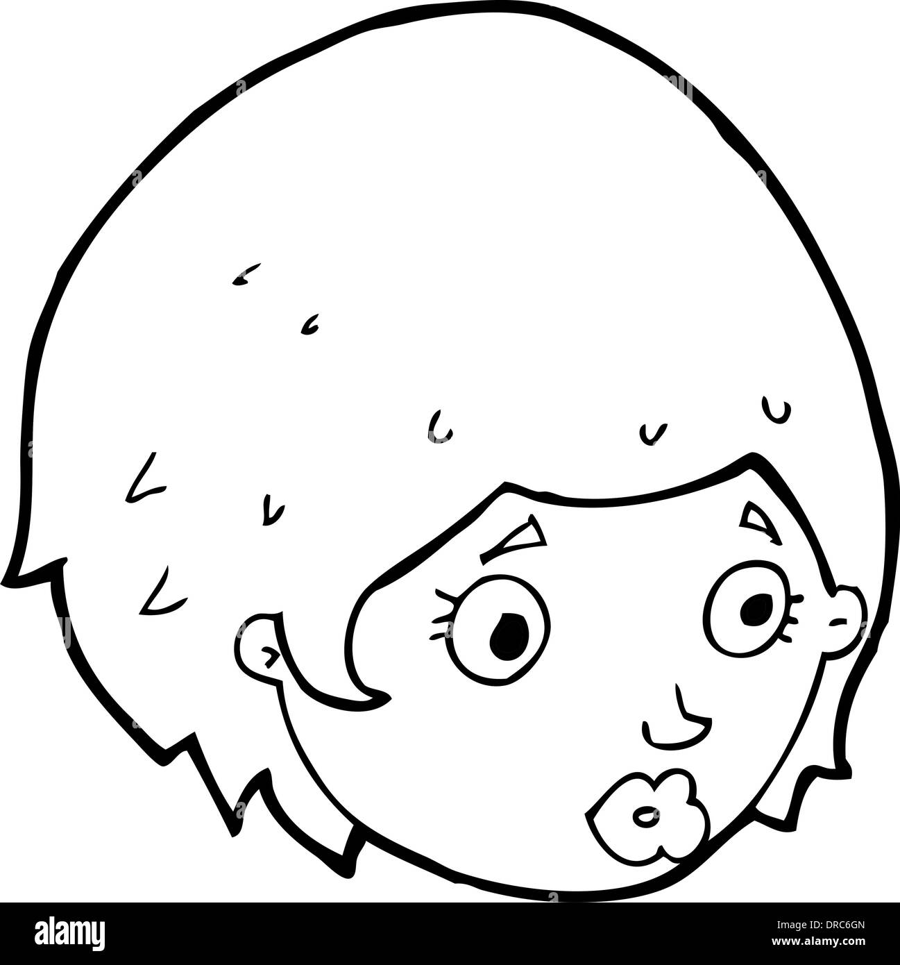 Concerned cartoon face Black and White Stock Photos & Images - Alamy
