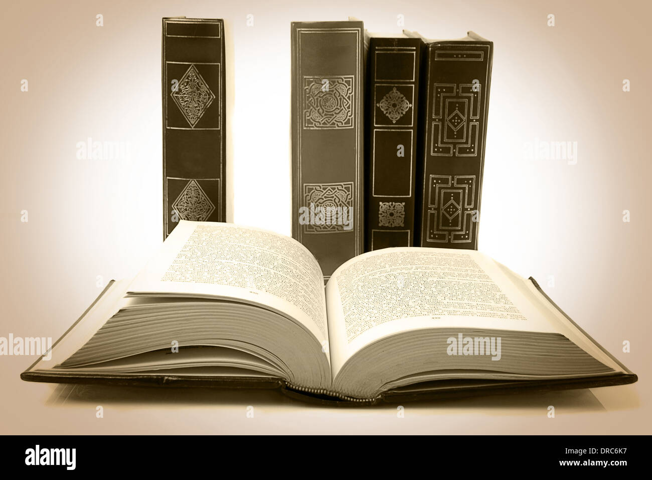 Vintage Books color processed Stock Photo - Alamy