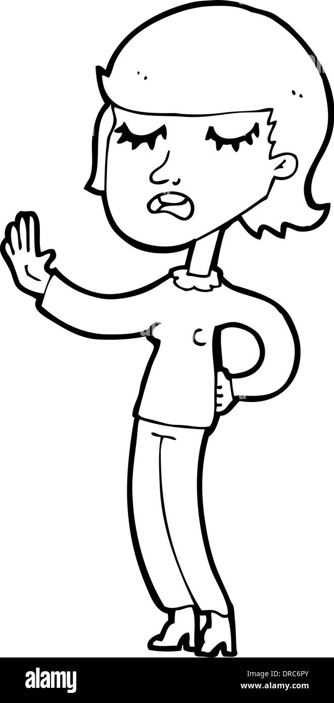 cartoon woman ignoring Stock Vector Image & Art - Alamy