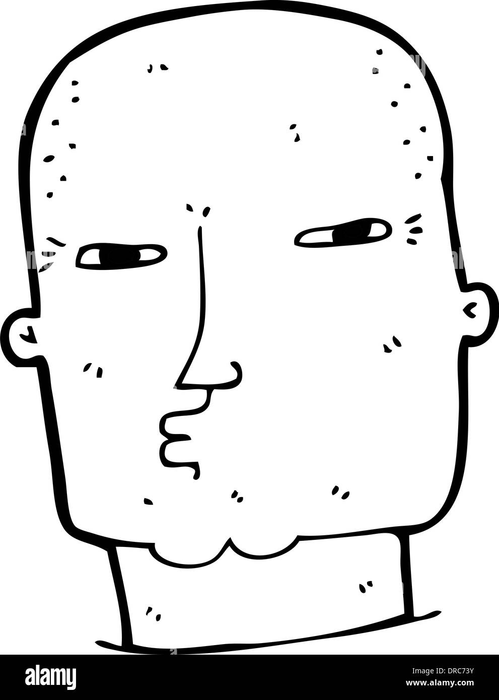 Tough Guy Face Cartoon