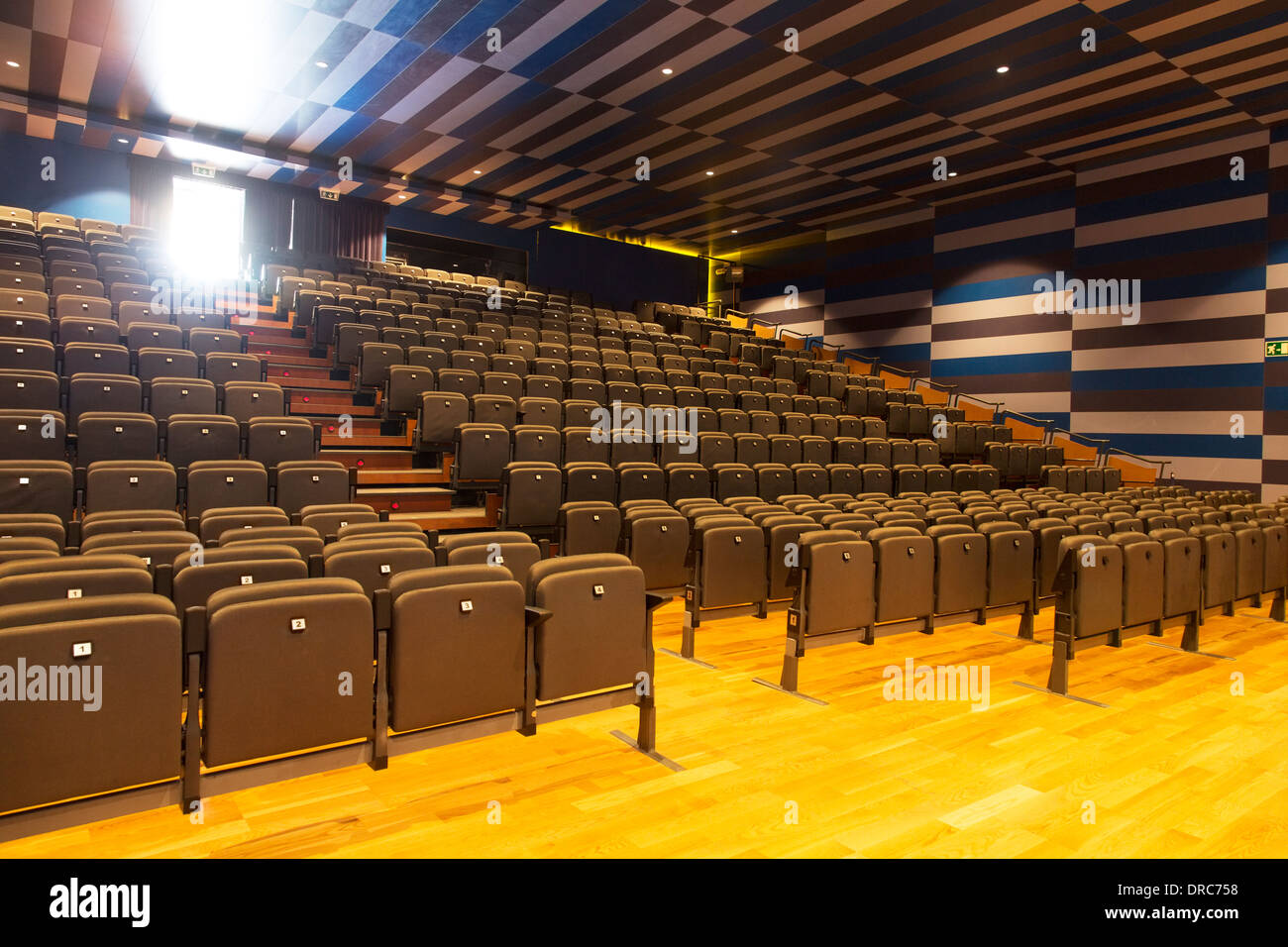 Seats in empty auditorium Stock Photo - Alamy