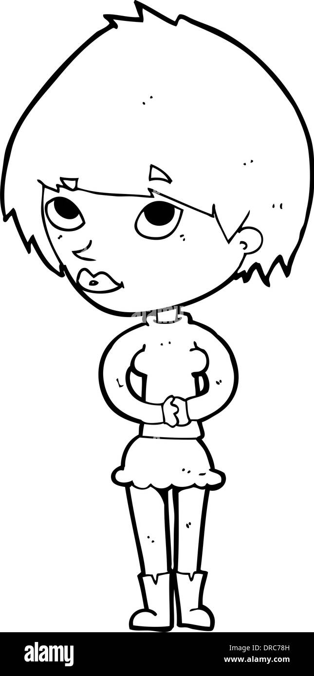 cartoon nervous woman Stock Vector Image & Art - Alamy