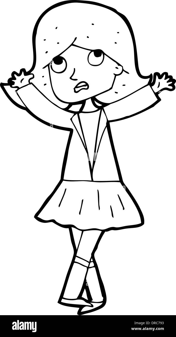 cartoon unhappy girl Stock Vector Image & Art - Alamy