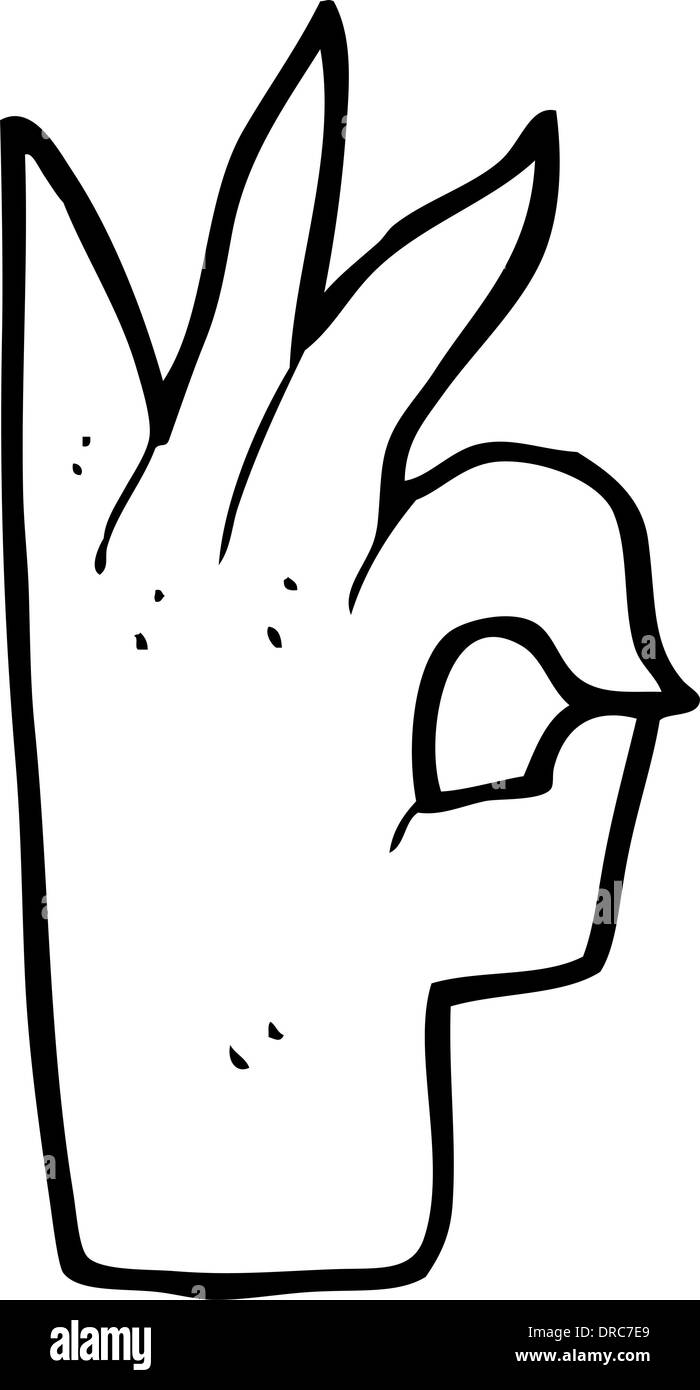 cartoon okay hand gesture Stock Vector Image & Art - Alamy
