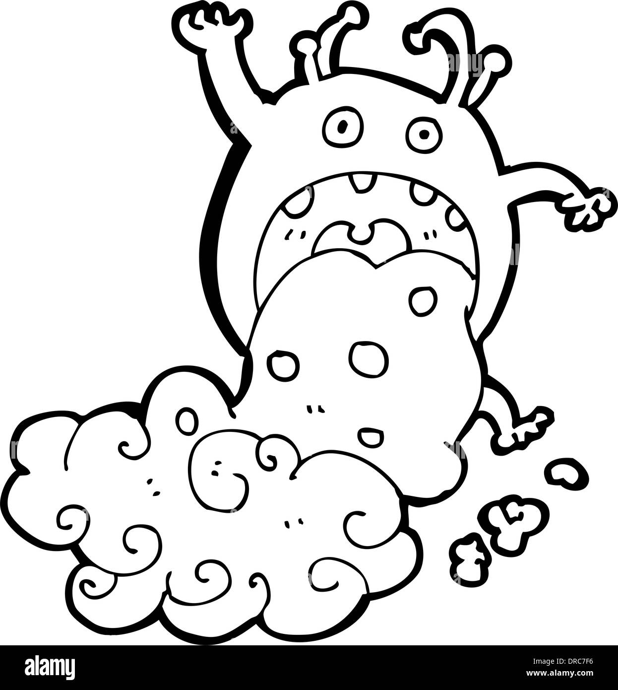 cartoon gross monster being sick Stock Vector Image & Art - Alamy