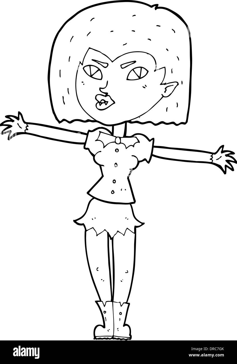 Cartoon vampire girl Black and White Stock Photos & Images - Alamy