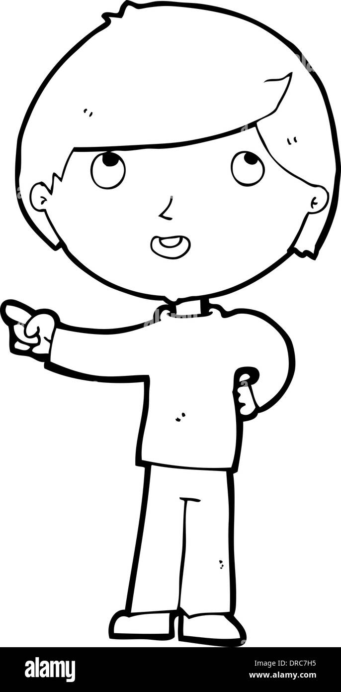 cartoon boy pointing Stock Vector Image & Art - Alamy
